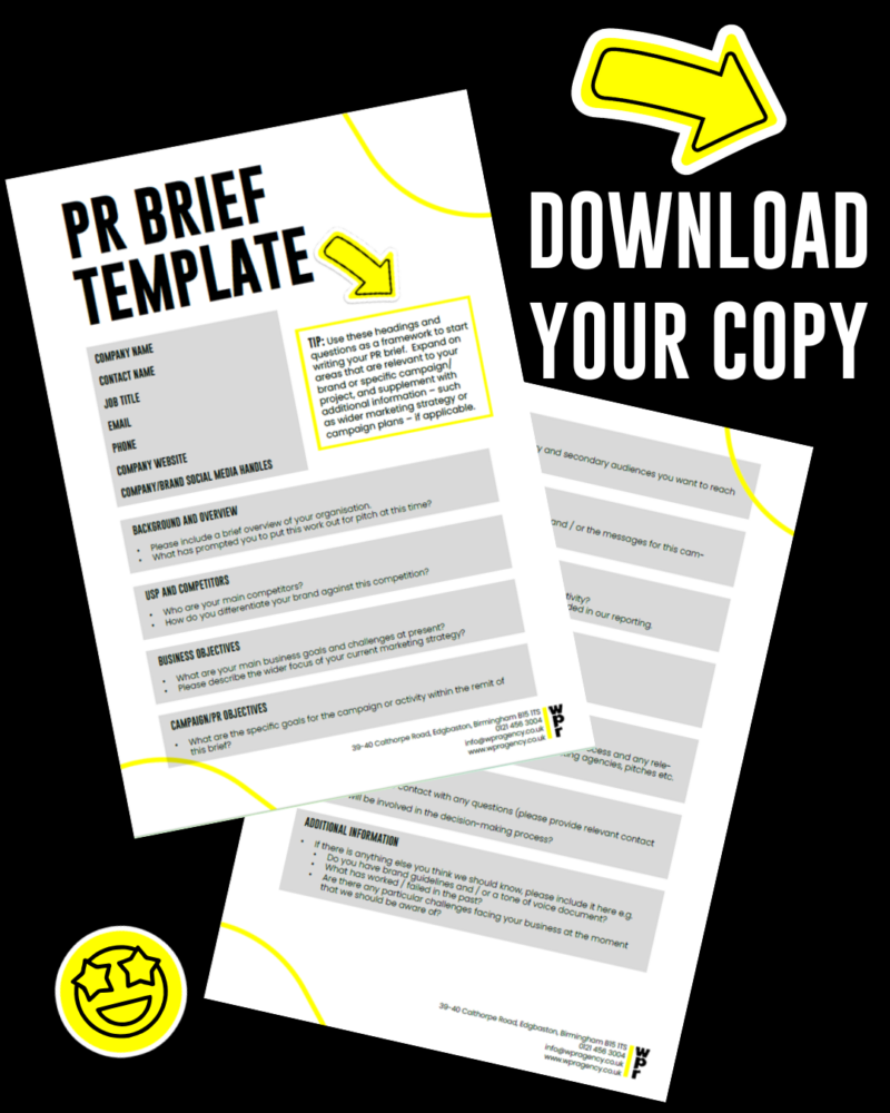 How to Write a Great PR Brief & Example PR Brief Template | WPR